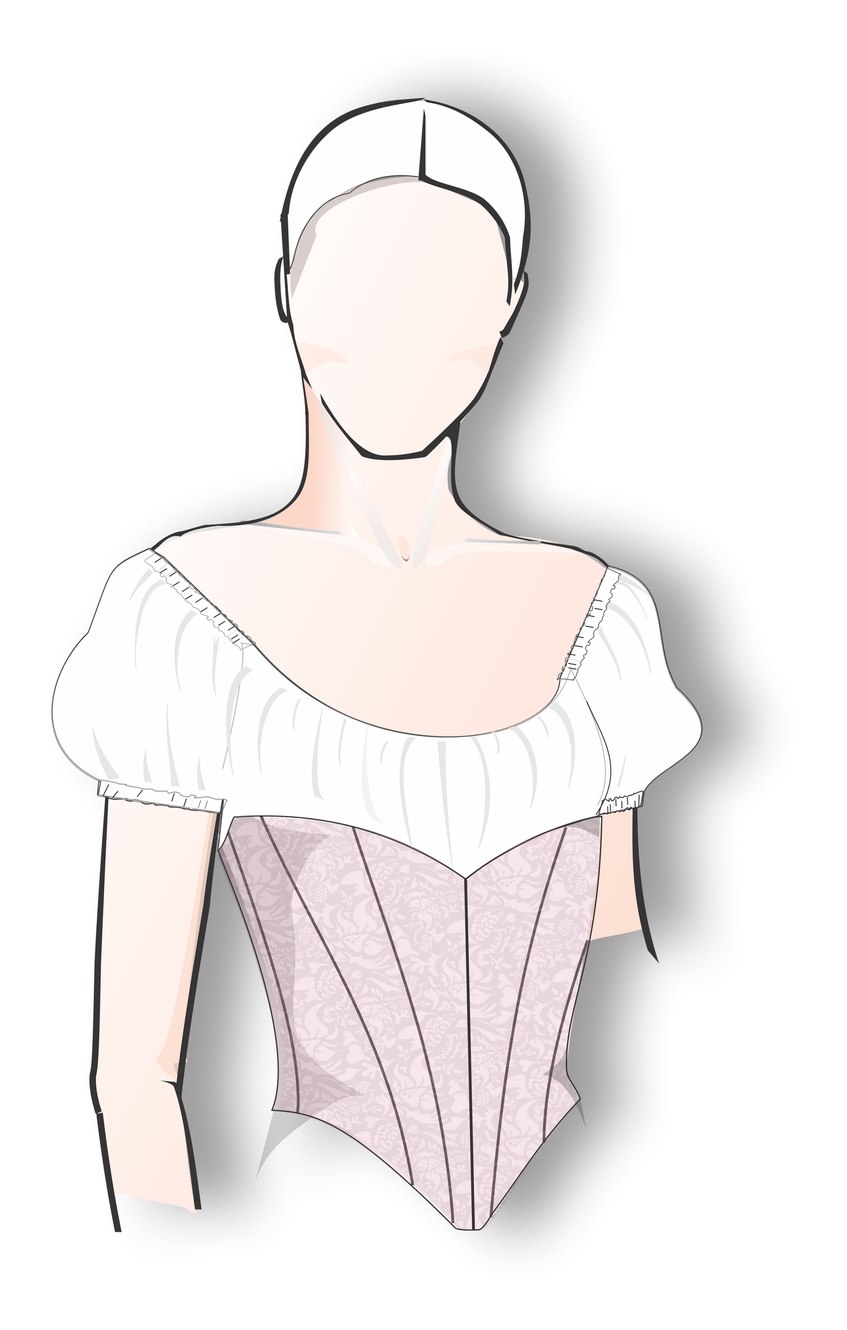 Ballet Bodice Pattern with Puff Sleeves and Corset #2109 by Tutus That ...