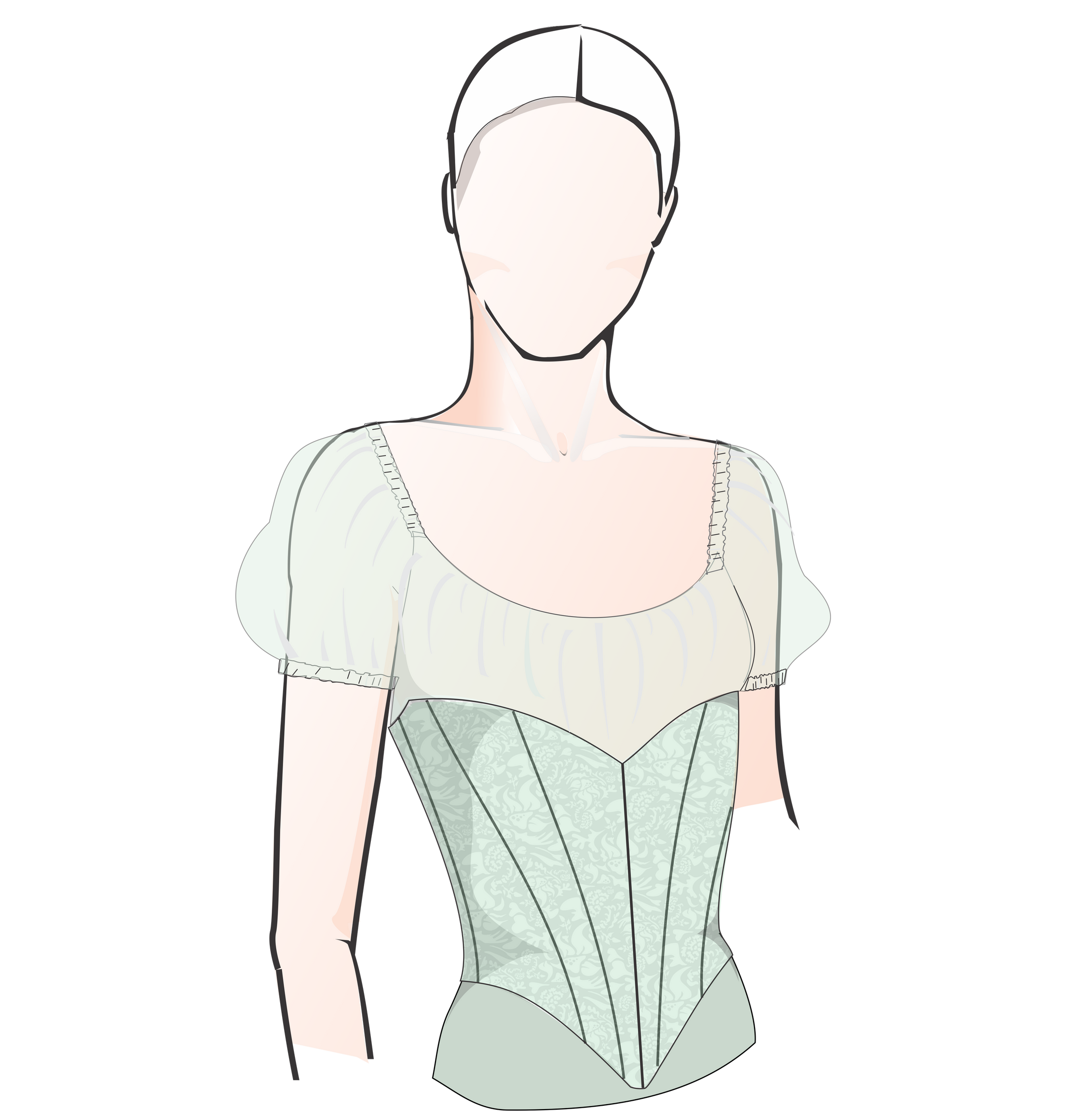Ballet Bodice Pattern with Puff Sleeves and Corset #2109 by Tutus That ...