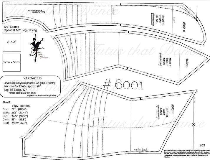 Ballet Stretch Tutu Pattern #6001 by Tutus That Dance – Tutus that Dance