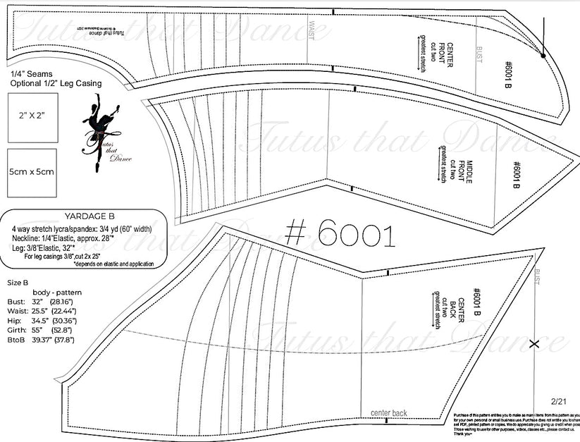 Ballet Stretch Tutu Pattern #6001 by Tutus That Dance – Tutus that Dance