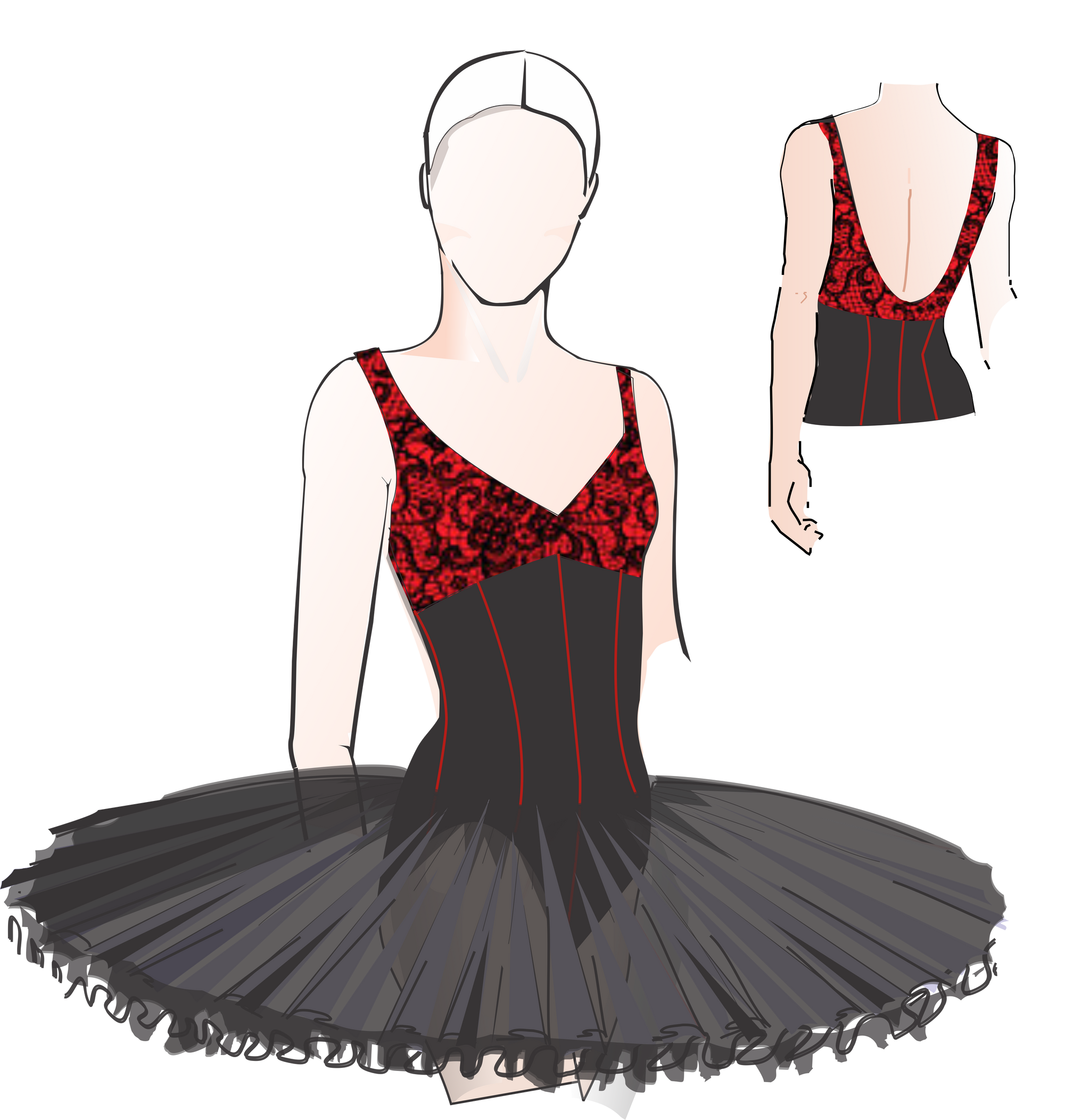 #6117 Stretch Tutu with straps – Tutus that Dance